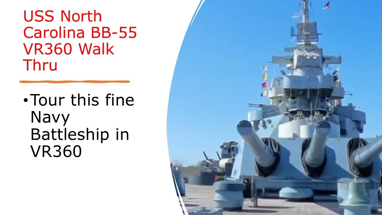 USS North Carolina BB-55 Battleship 360 degree Walk Thru - YouTube