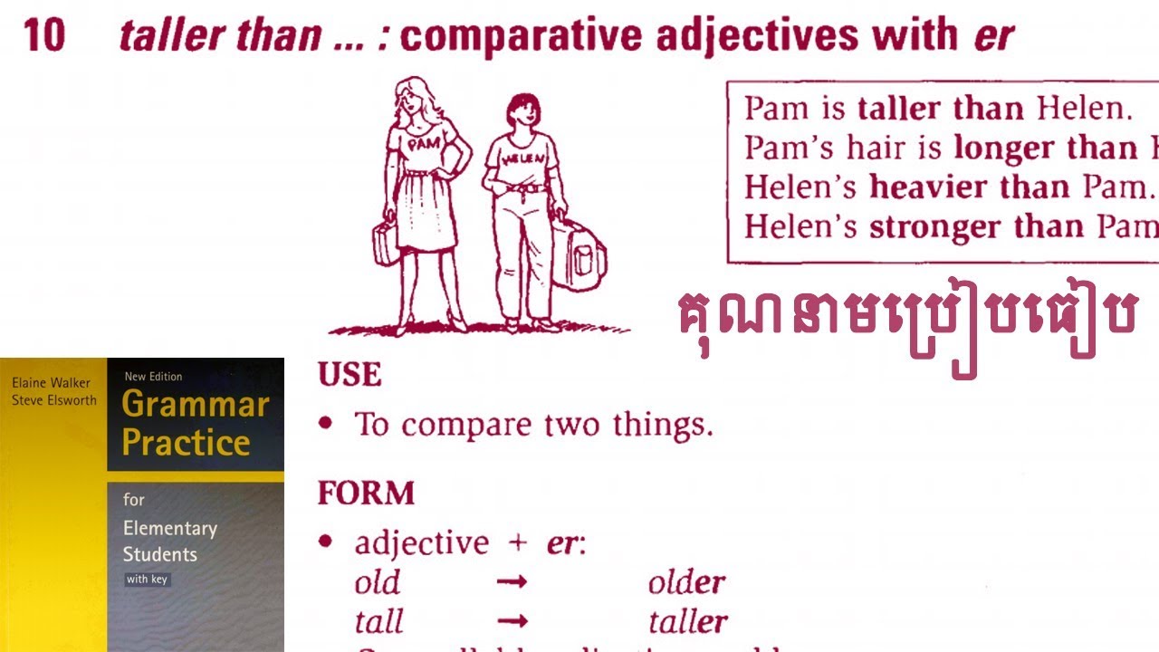 Grammar Practice For Elementary Student | Comparative Adjective With Er ...