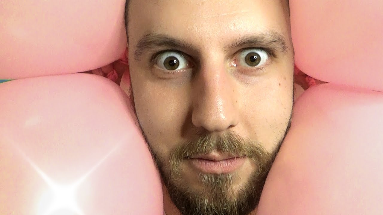 ASMR Pink Latex Balloons Blowing Up, Inflation - YouTube