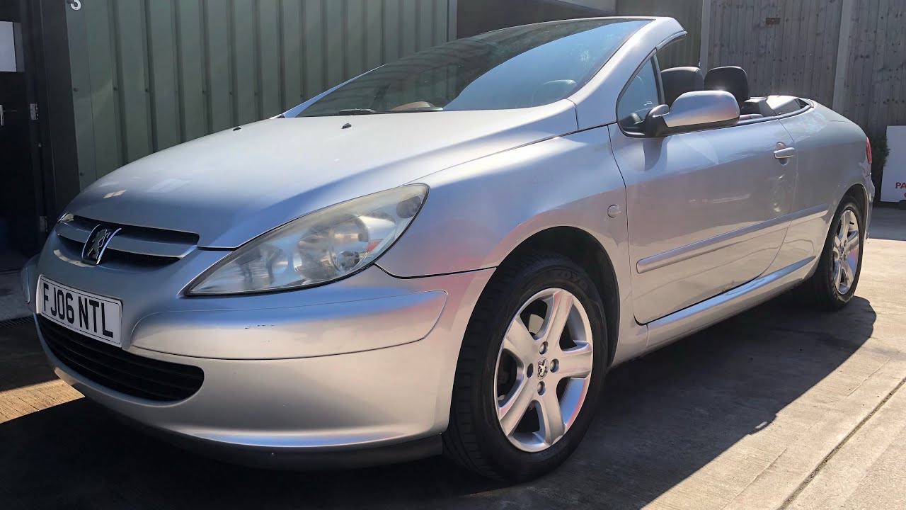 Peugeot 307 cc convertible automatic used car review - YouTube