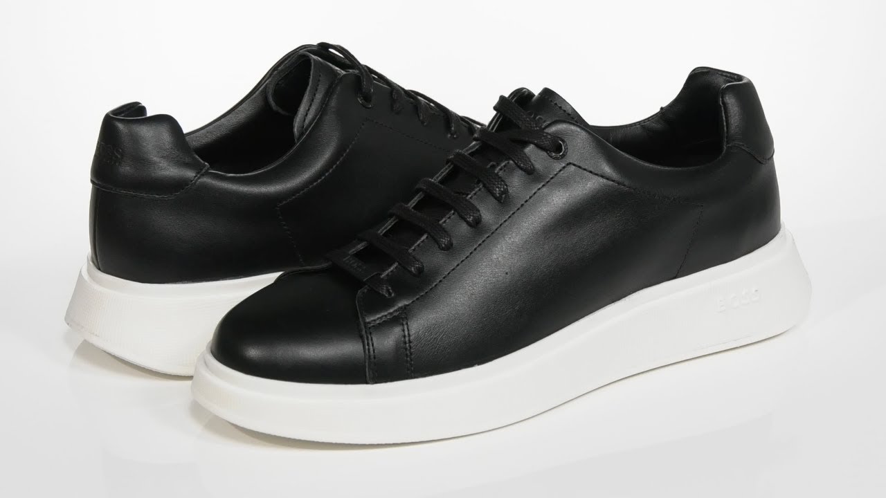 BOSS Hugo Boss Bulton Runner Leather Sneakers SKU: 9551936 - YouTube