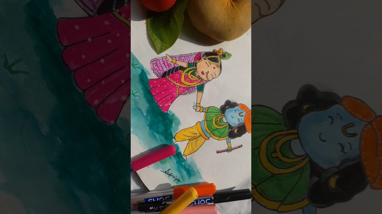 Shri Radhe ️. #art #supriyaartss #drawing #radhakrishnaart #shriradhe ️ ...