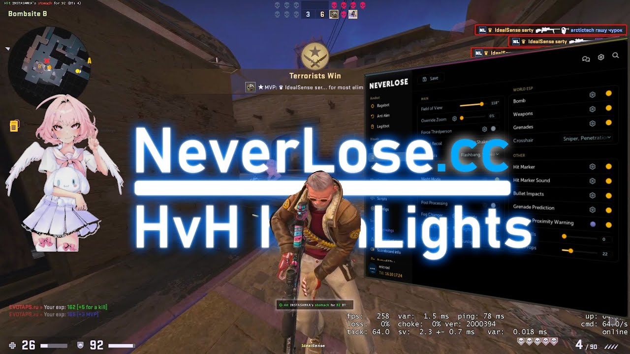 HvH Highlights №2 ft. Neverlose.cc / idealsense & angelwings #neverlose - YouTube