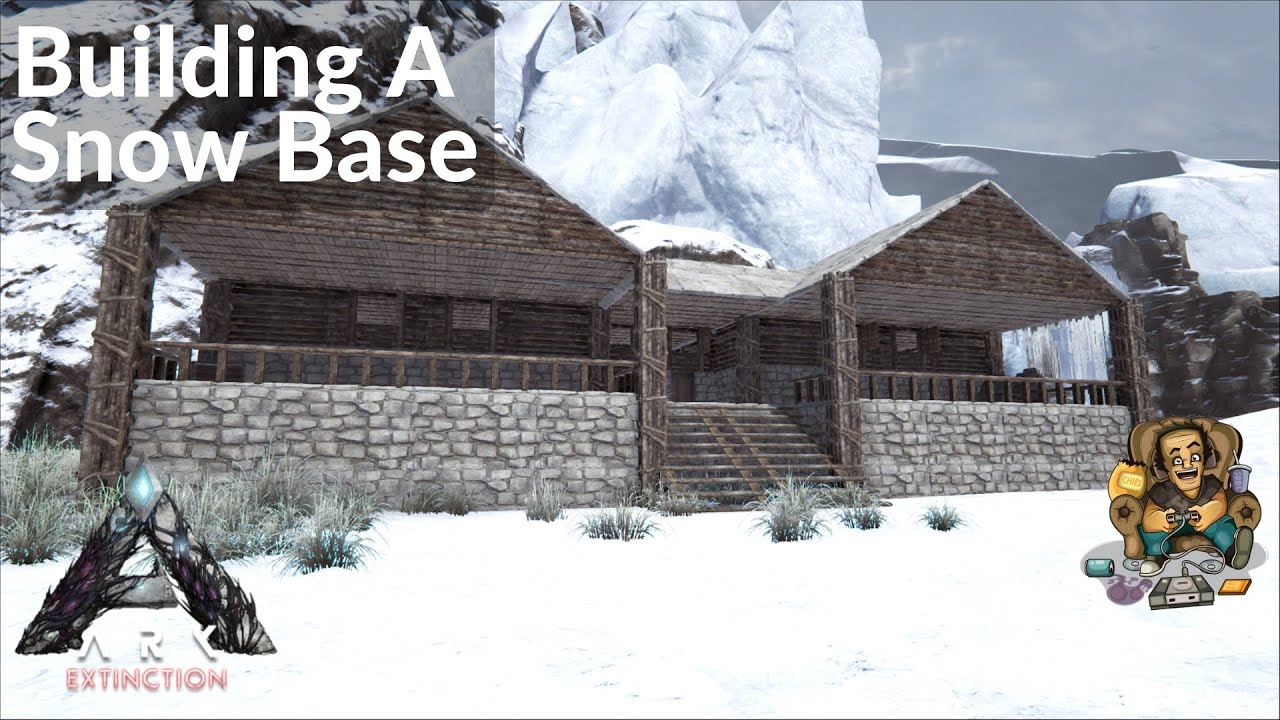 ARK Extinction Ep31 - Building A Base In The Snow Biome - YouTube