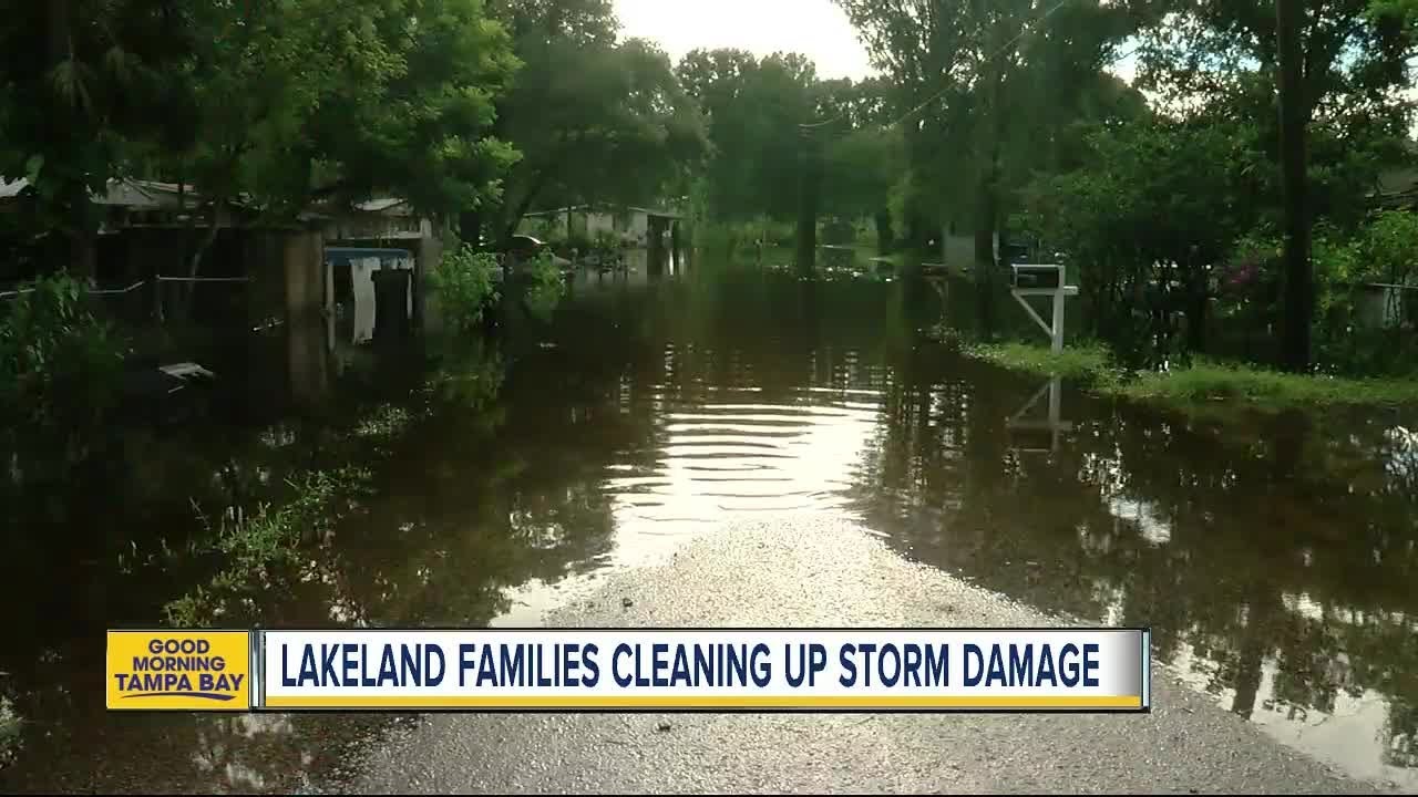 Tropical storm Emily floods family out of their home - YouTube