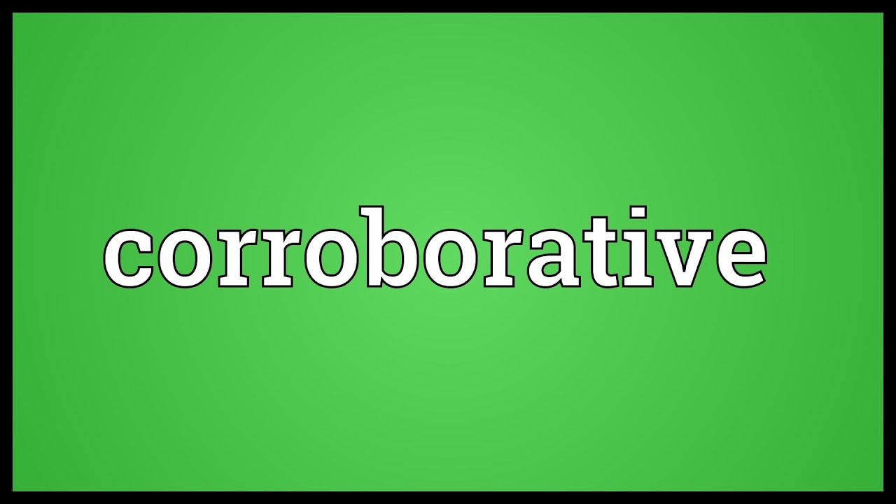 Corroborative Meaning - YouTube
