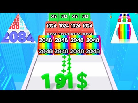 2048 | Jelly Run 2048 (Jelly Tube Run) vs Number Shooter 2048 Gameplay ...