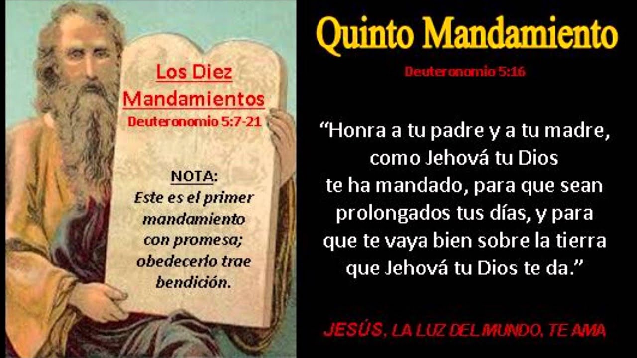 LOS DIEZ MANDAMIENTOS (QUINTO MANDAMIENTO) - YouTube