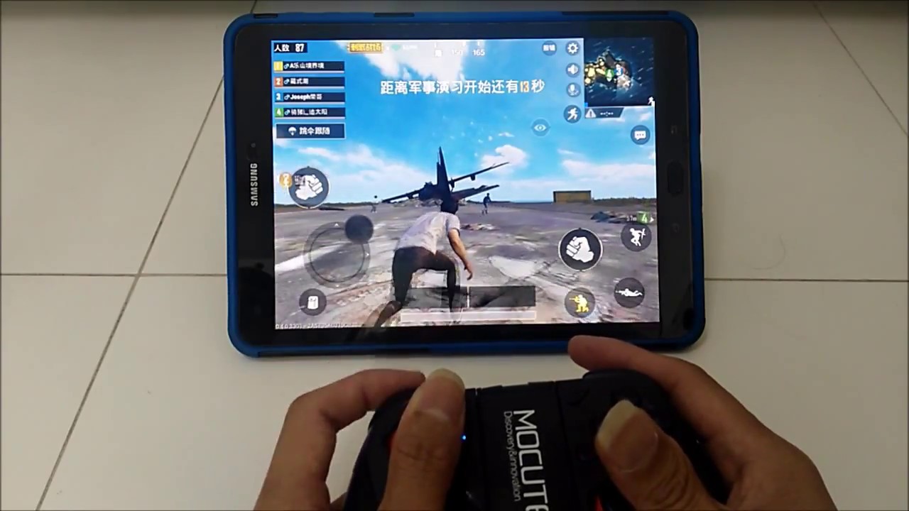 Mocute 050 Play PUBG mobile (Chinese Version) on Samsung Tab S3 (No ...