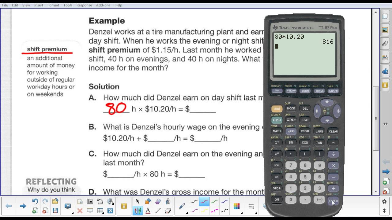 1 3 Calculating Income Hourly Wage - YouTube