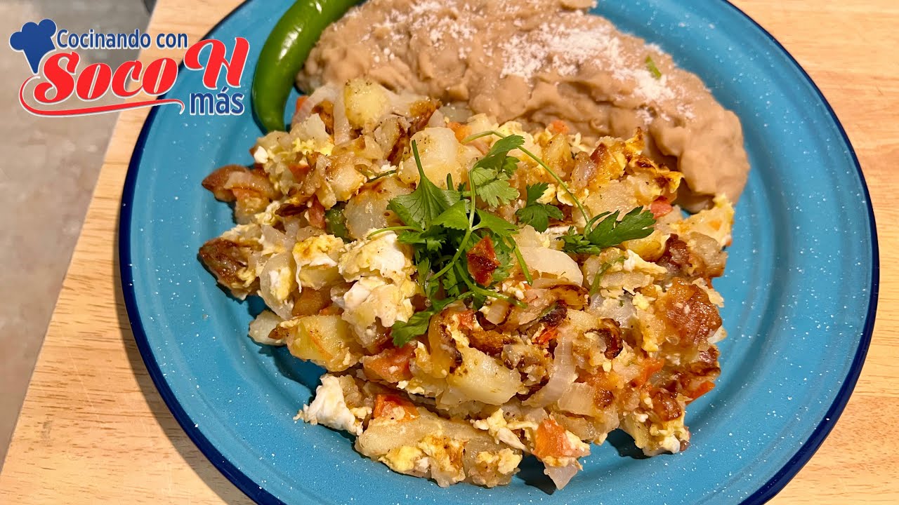 Deliciosas Papas a la Mexicana con Huevo 🍳🥔 - YouTube
