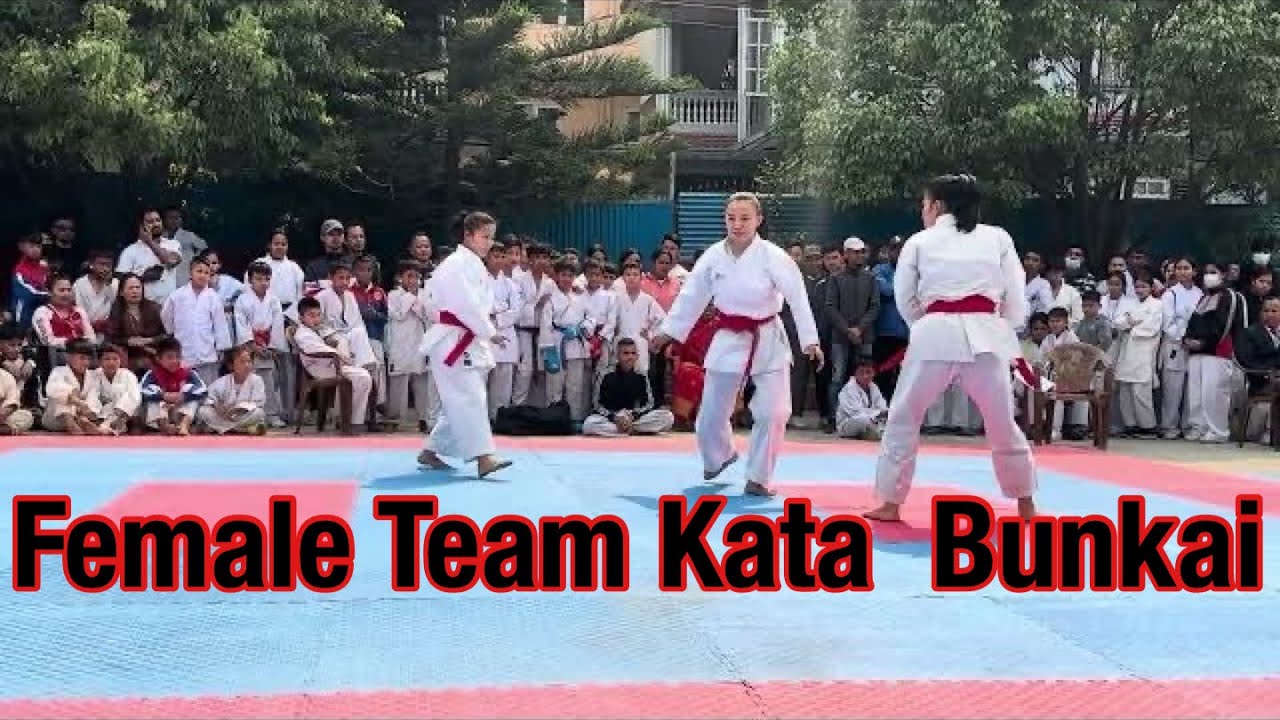 Female Team Kata - Bunkai #bunkai Nepal Police Female Kata Team 🥋 - YouTube