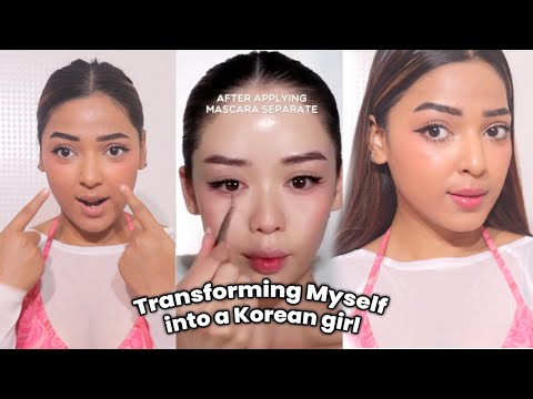 Tried Following a Korean Makeup Tutorial & Hacks | Transformed Myself Into A Korean Girl