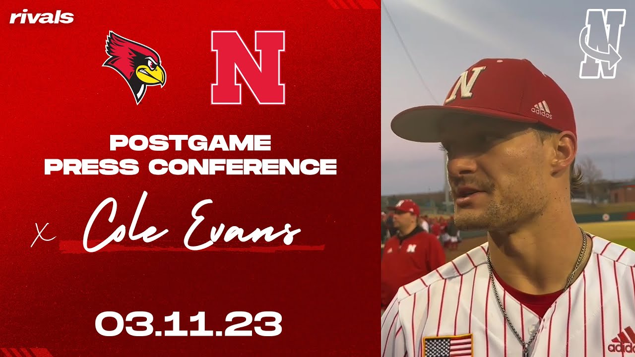 Nebraska Baseball: Cole Evans talks 12-0 win over Illinois State - YouTube