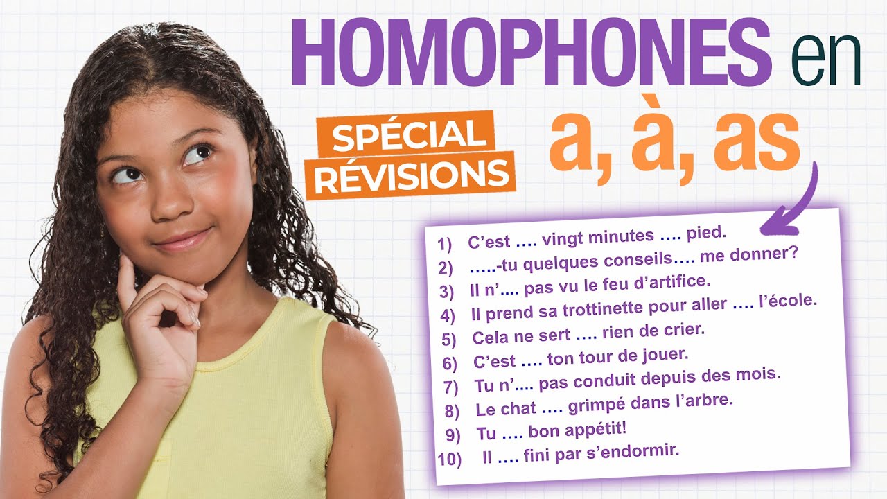 Exercice de révision sur les HOMOPHONES en À, A et AS (Français - Cycle ...