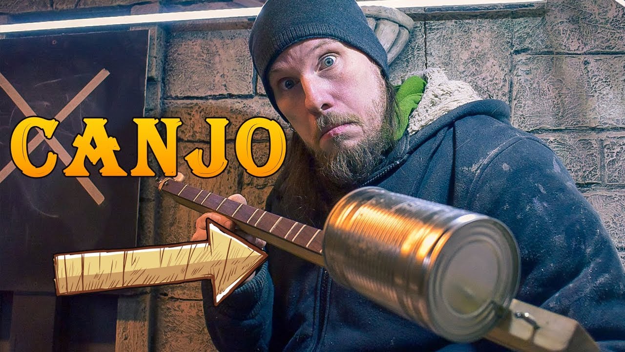 Акустическая Canjo почти ИЗ МУСОРА / Tin Can Banjo - Fun & Easy to Play ...