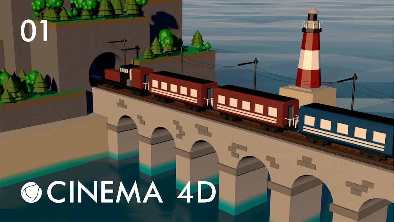 Cinema 4D - Animation train - YouTube