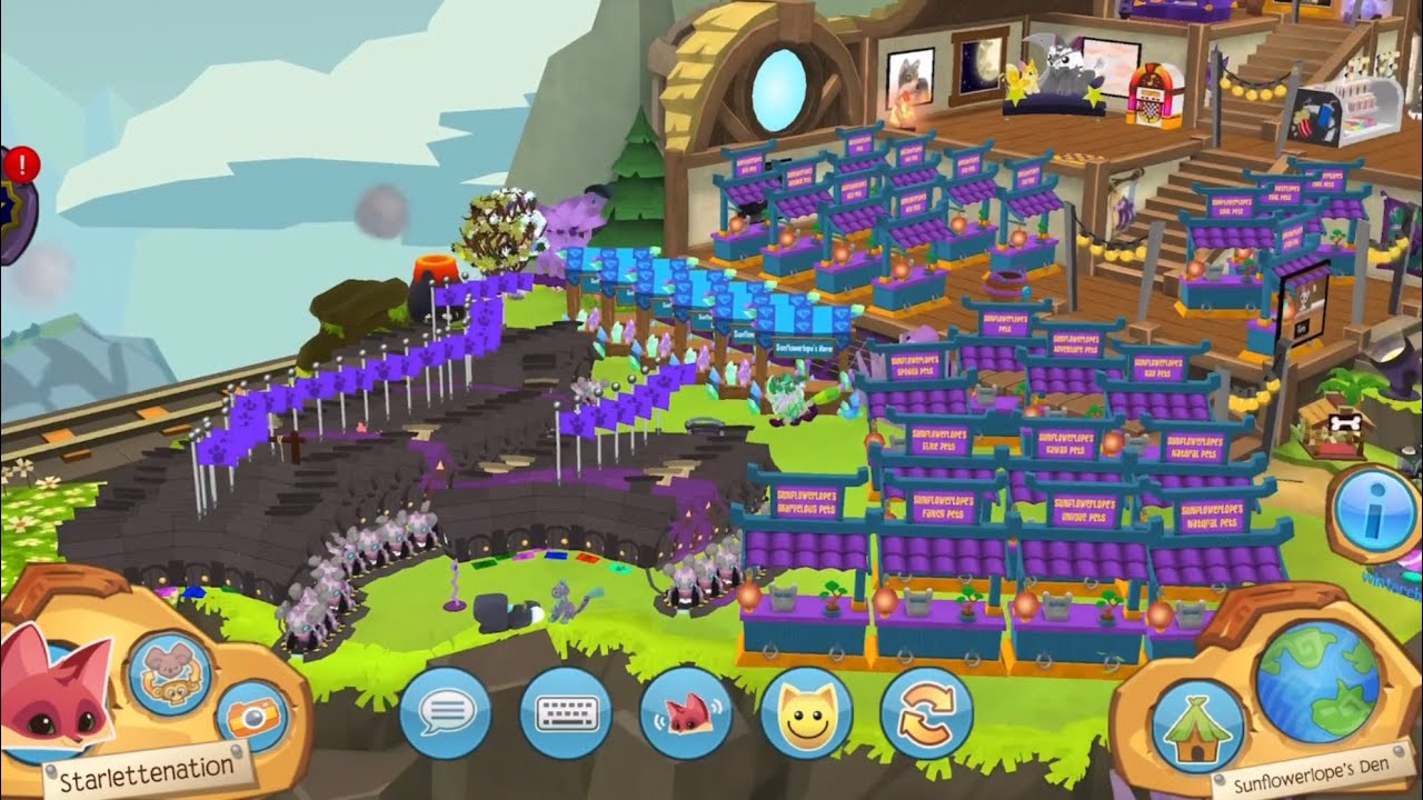 This den has SO MANY shops! OMG!!!! | Animal Jam - YouTube