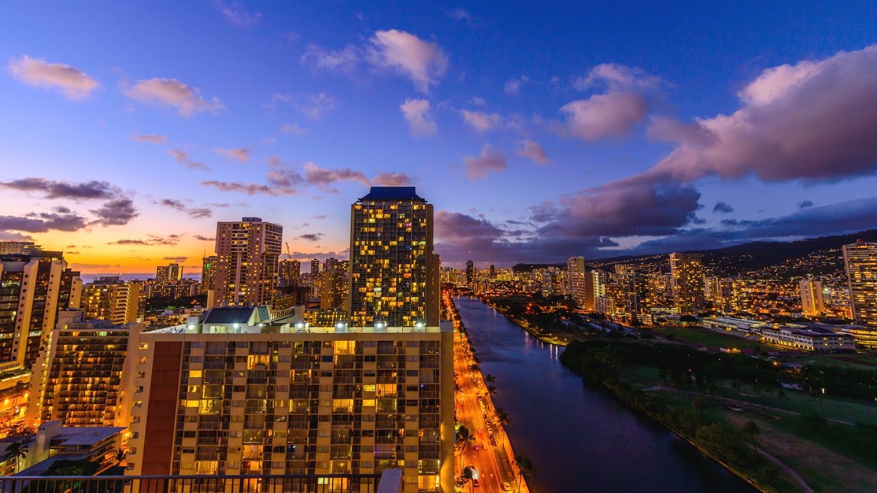 The Hawaiian Heavens - The City of Aloha Time Lapse - YouTube