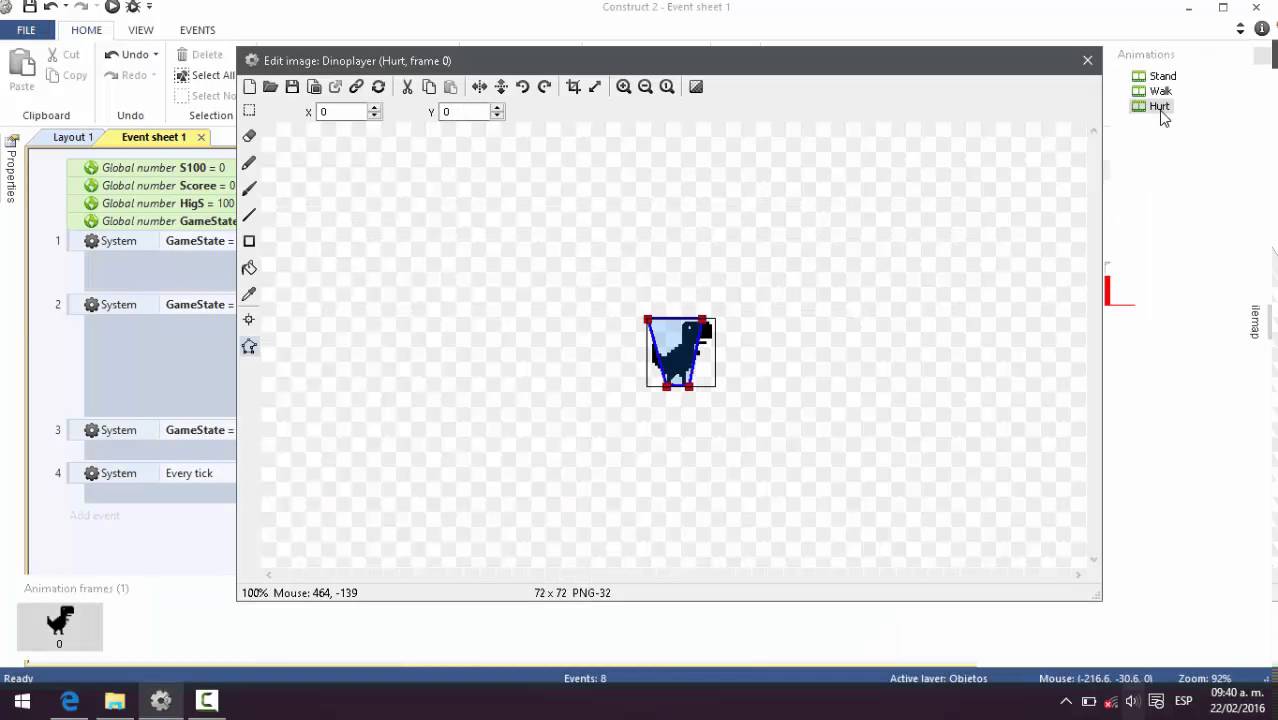 Tutoriales Construct 2 Infinite runner (Plagio Chrome dino runner (Tomala google!)) pte2 - YouTube