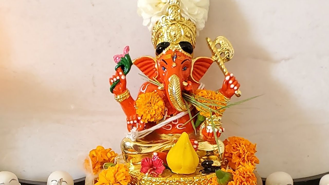 माघी गणपती 2023 | Maghi Ganpati in Mumbai Home | Decoration alankar ...