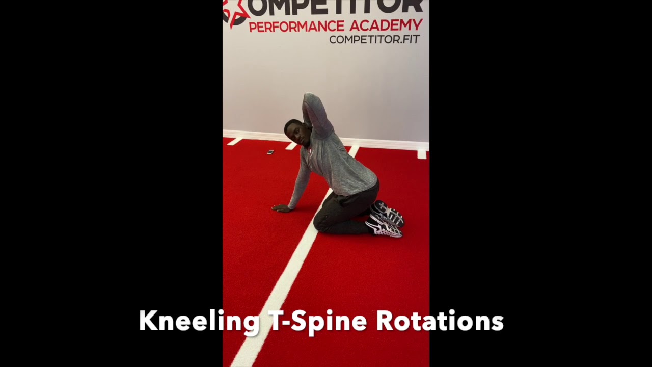 Kneeling T-Spine Rotations 1 - YouTube