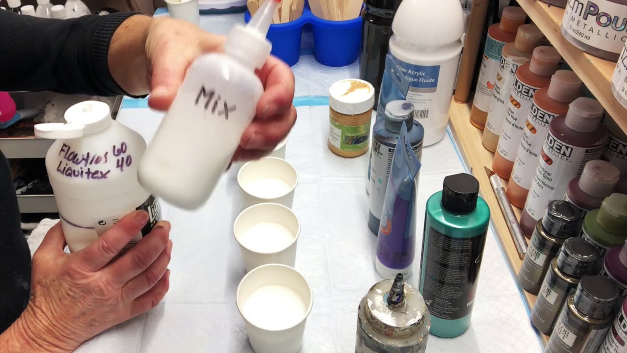 How I Mix My Paints Acrylic Fluid Painting - YouTube