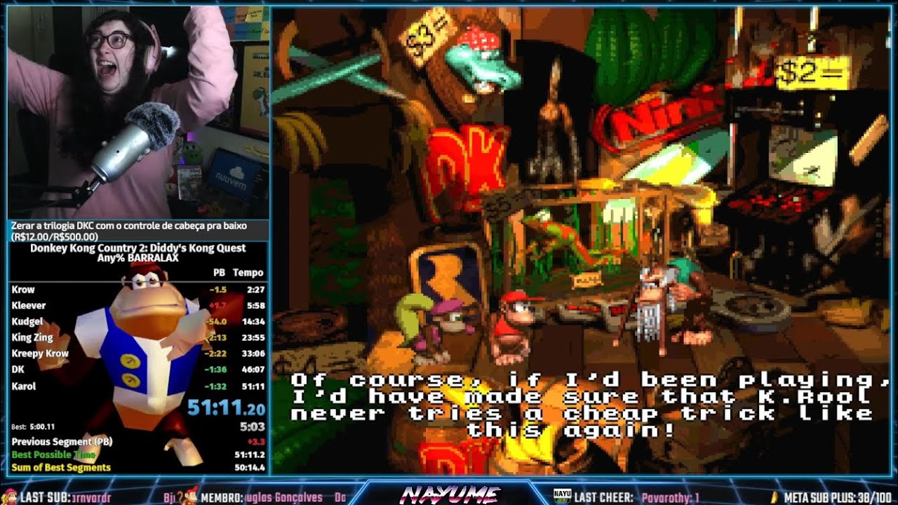 Donkey Kong Country 2 | Any% BARRALAX VC Speedrun in 51:11 - YouTube