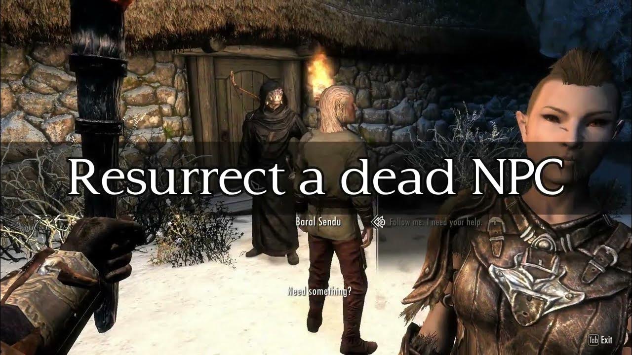 Resurrect any dead NPC and make it your follower feats EFF #MSSkyrim - YouTube