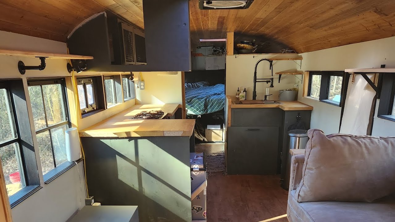 Skoolie Conversion for Sale Morganton, NC - YouTube