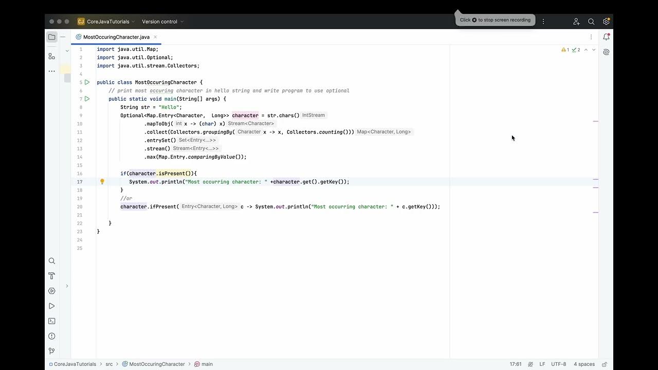 Java Coading - Find the Most occurring Characters in a String - YouTube