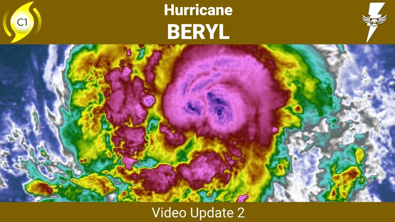 BERYL rapidly intensifying as it heads towards the Windward Isles ...