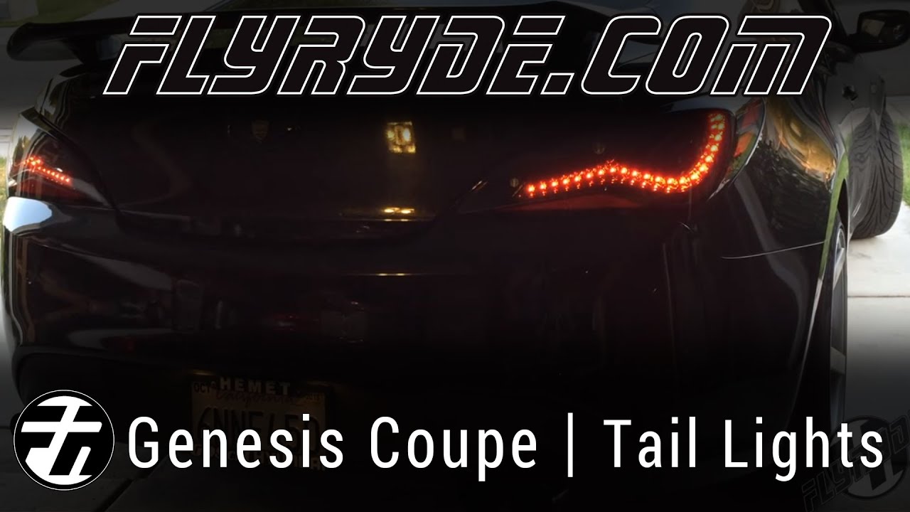 2013-16 Genesis Coupe - Custom LED Black Tail LIghts - YouTube