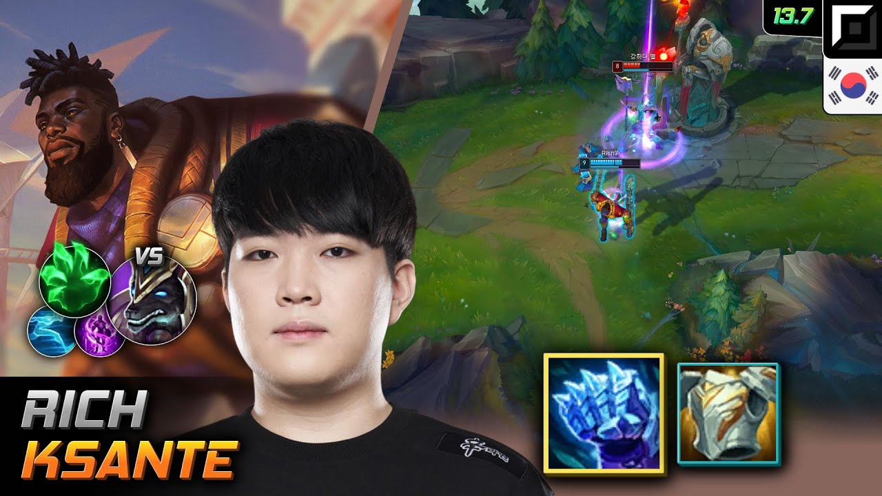 Rich Top K'Sante Build Iceborn Gauntlet Grasp of the Undying - LOL KR ...