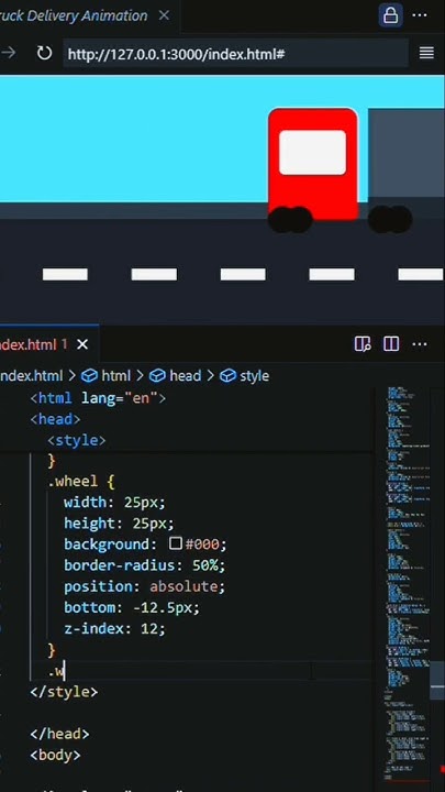 HTML CSS Truck in Action Clean Creative & Fast Delivery #css #cssfilters #shortsfeed #shorts # ...