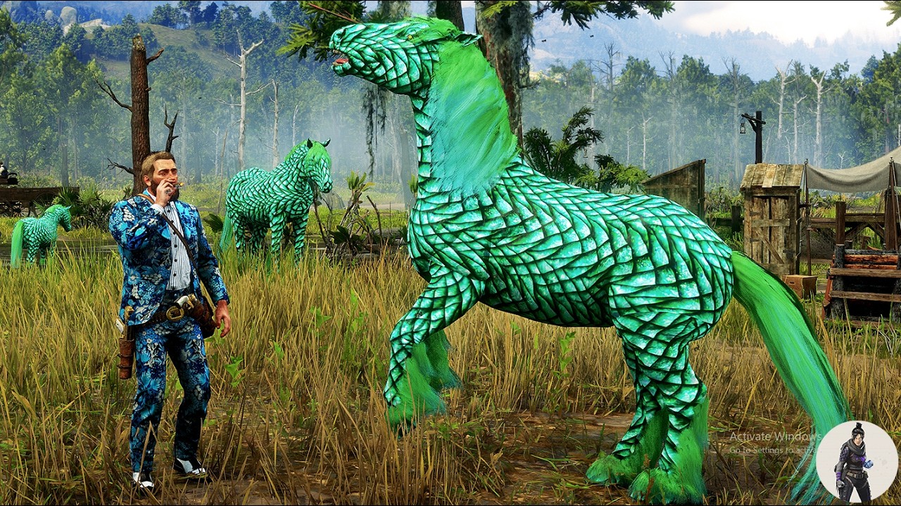 🔥 Arthur Morgan Tames a Stunning Aquamarine Vibrant Horse at Canebreak ...