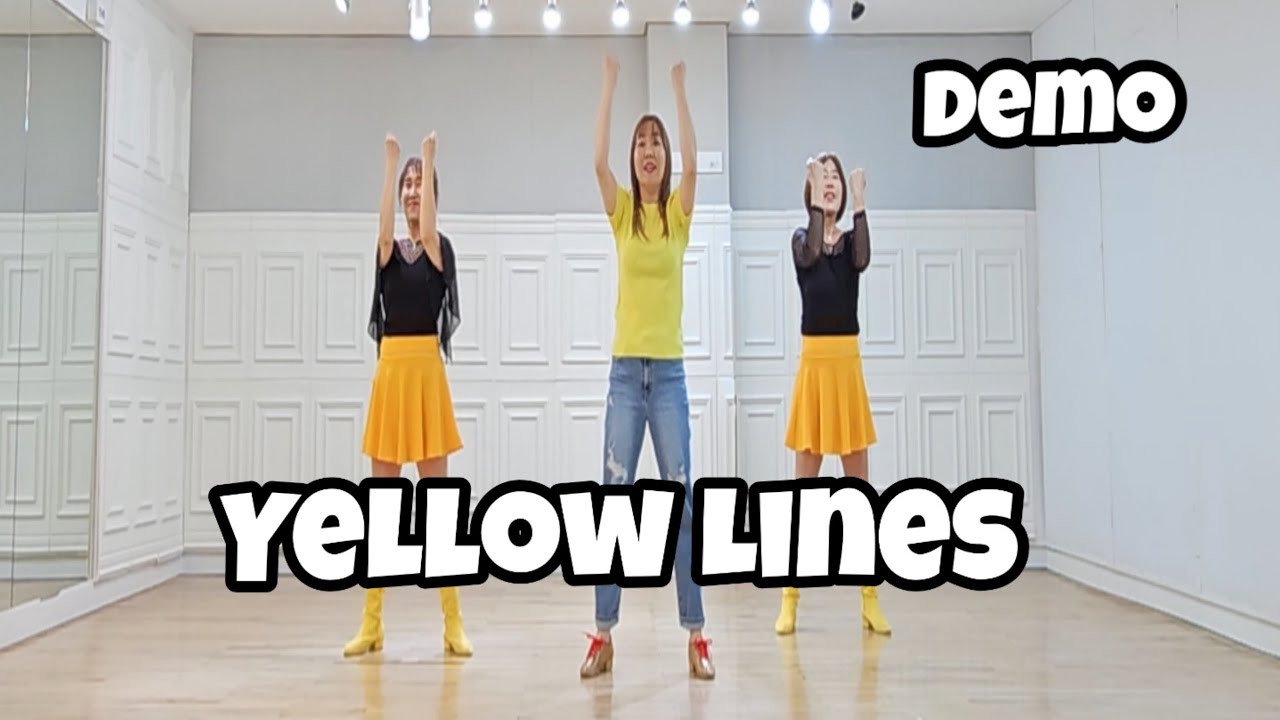 Yellow Lines - Line Dance (Demo)/Improver/Romain Brasme/Marlon Ronkes/Gregory Danvoie - YouTube