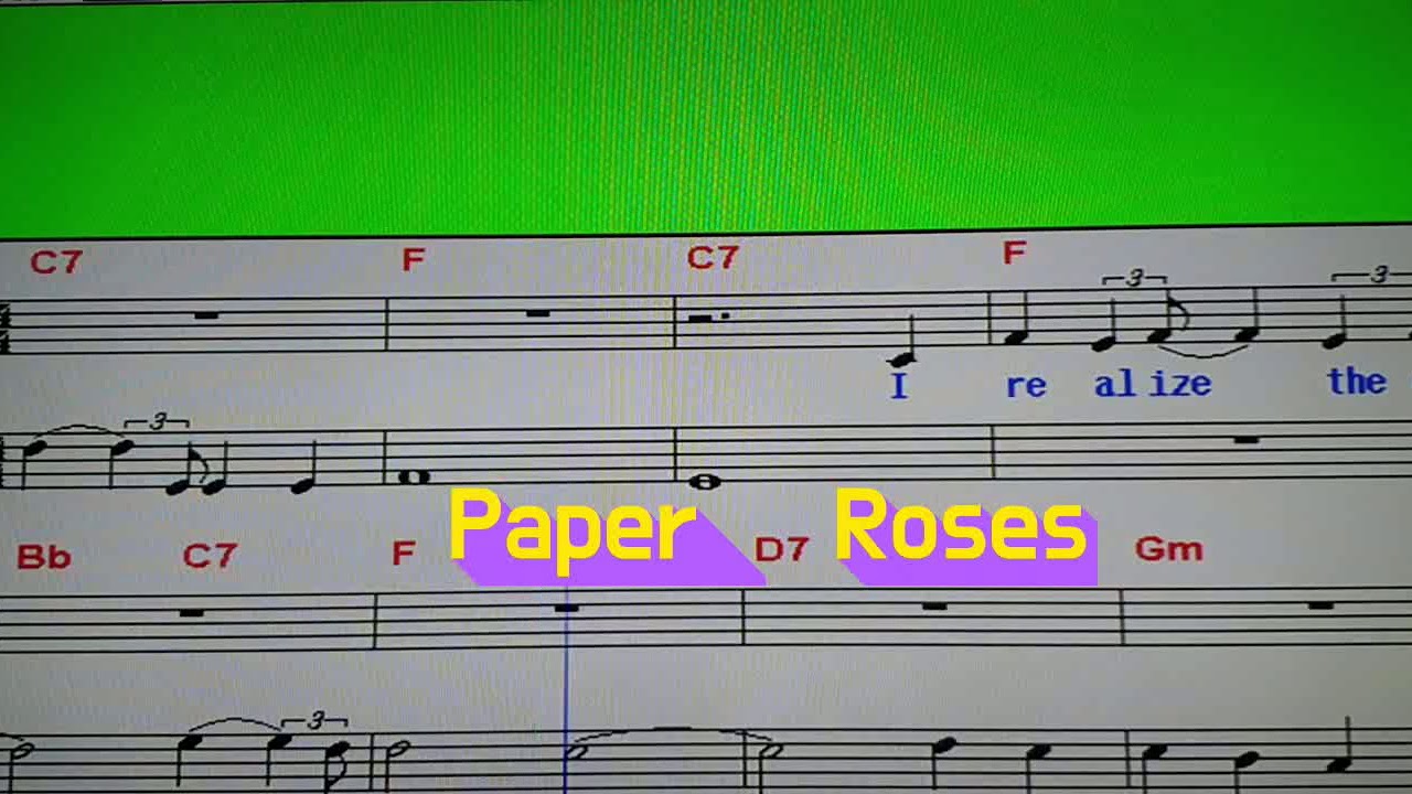 ※팝송연습악보 《Paper Roses/ Marie Osmond》☆오현지 팝송스쿨 - YouTube