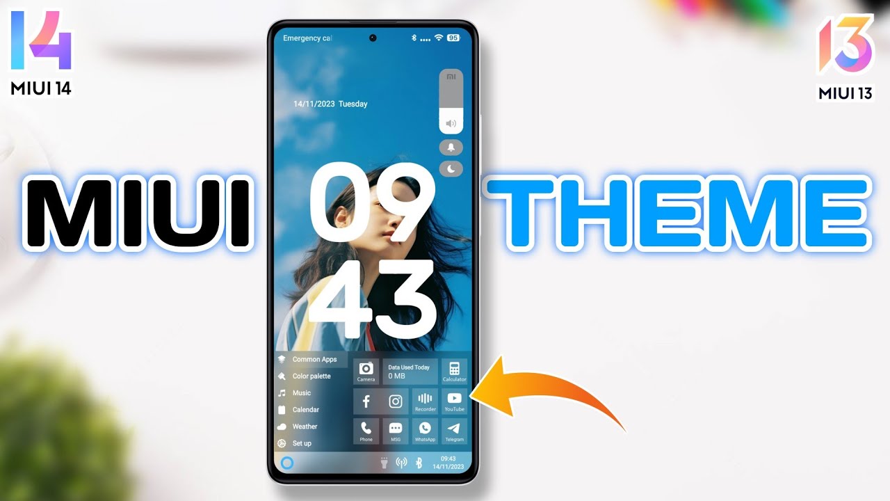 UNIQUE MIUI 14 Theme Will change Your Device Look!! - YouTube