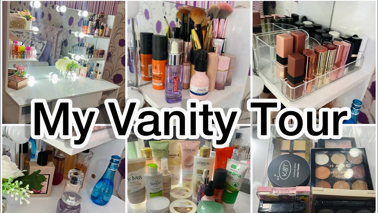 My Vanity Tour 💄2023|Makeup &Jewellery Collection |pakistani mom in uk ...