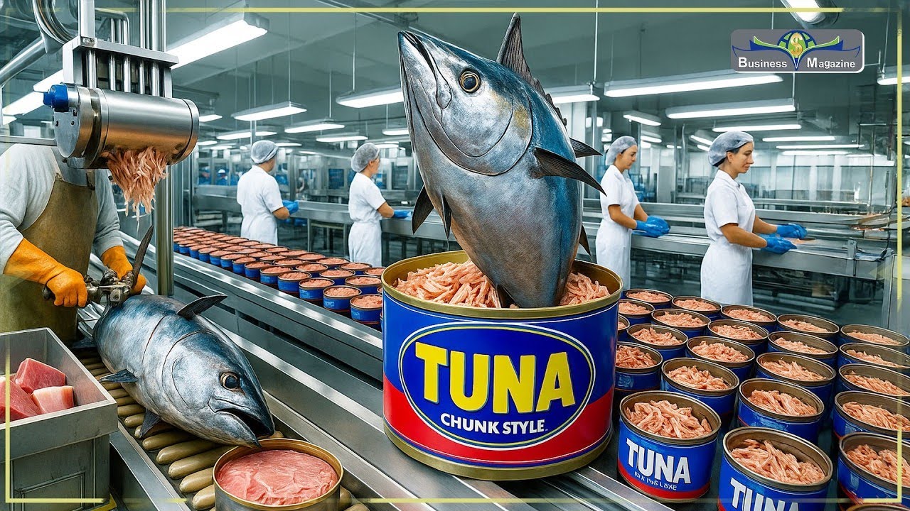 Inside MASSIVE Canned Tuna Factory: Process of Billions of Cans of Tuna ...