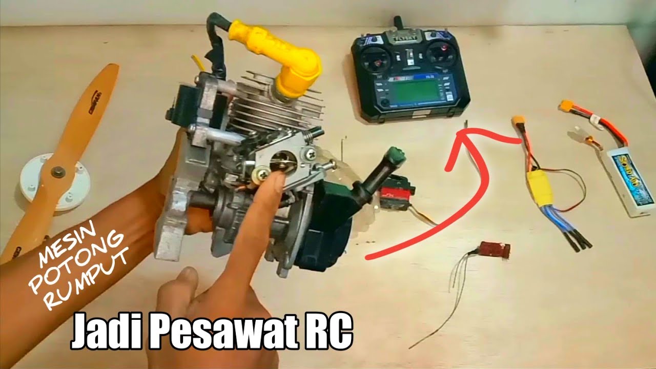 How a grass cutter machine works as an RC airplane / remote control ...