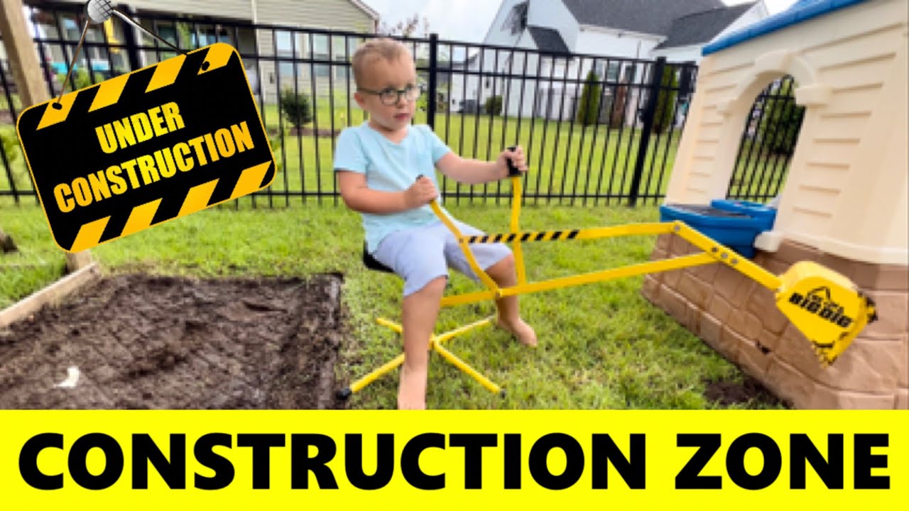 ⚠️CONSTRUCTION ZONE⚠️ | Playing outside in the dirt | kids digging ...