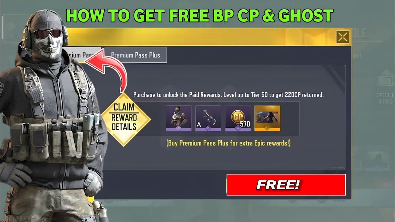 *NEW* How to get FREE BP + CP & Ghost Character SKIN in COD Mobile 2024 ...