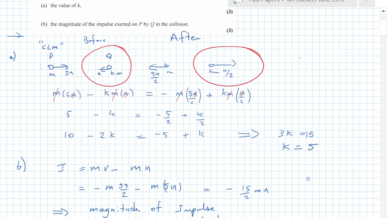 M1 Edexcel June 15 Part 1 - YouTube