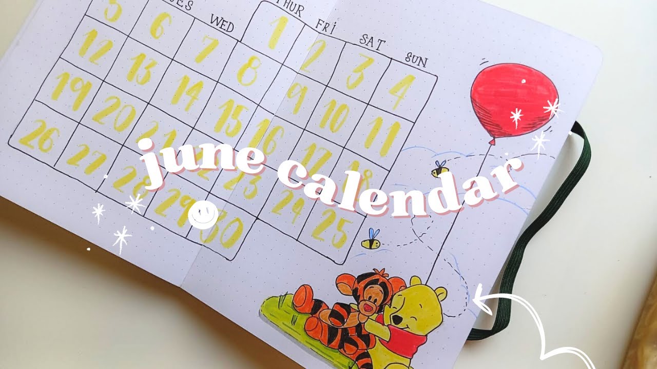 June Calendar | Bujo Calendar - YouTube