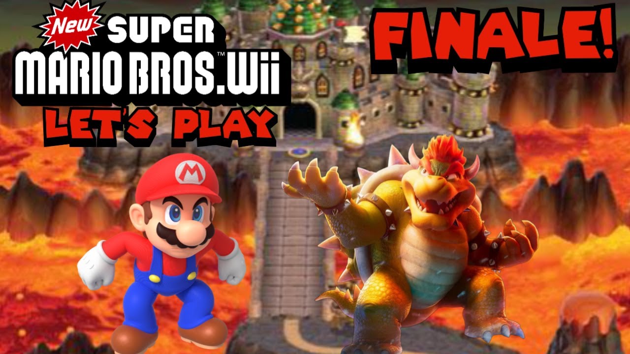 Let's Play New Super Mario Bros Wii Finale World 8 & Final Boss! - YouTube