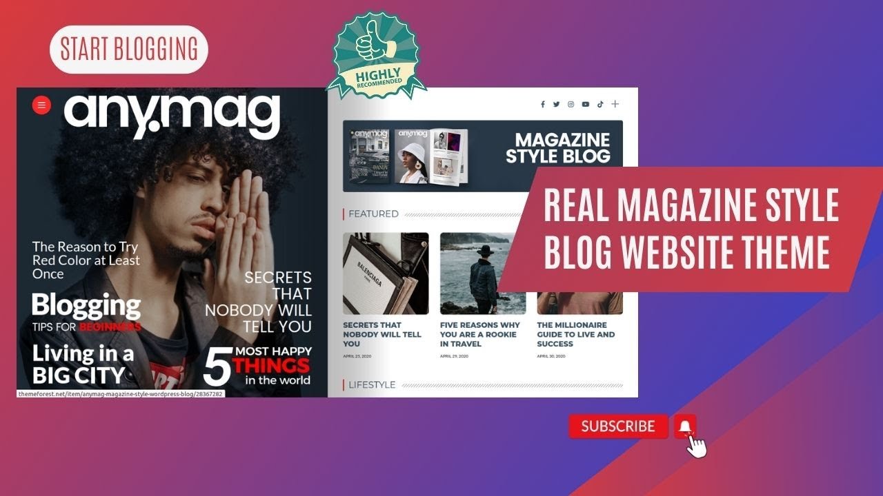 Real Magazine Style Blog Website | Unique Design Business Blog Theme ...