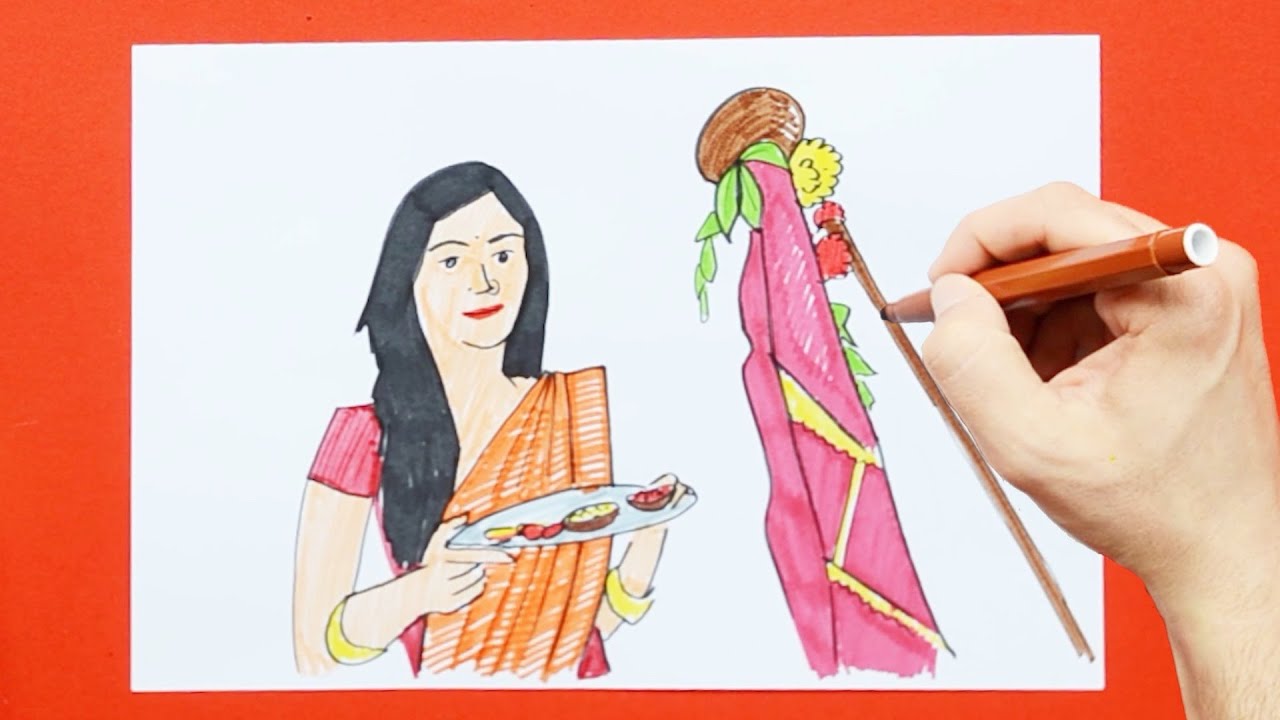 How to draw Gudi Padwa Festival - YouTube