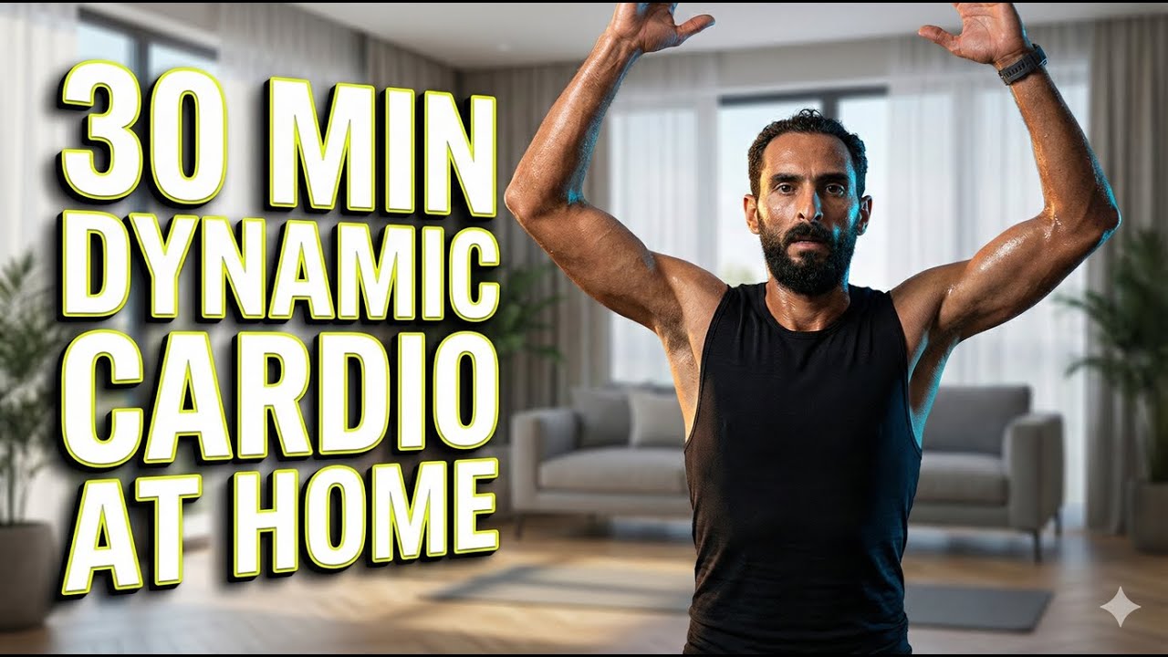 30 Min Dynamic Cardio Workout at Home | Burn Calories & Sweat - YouTube